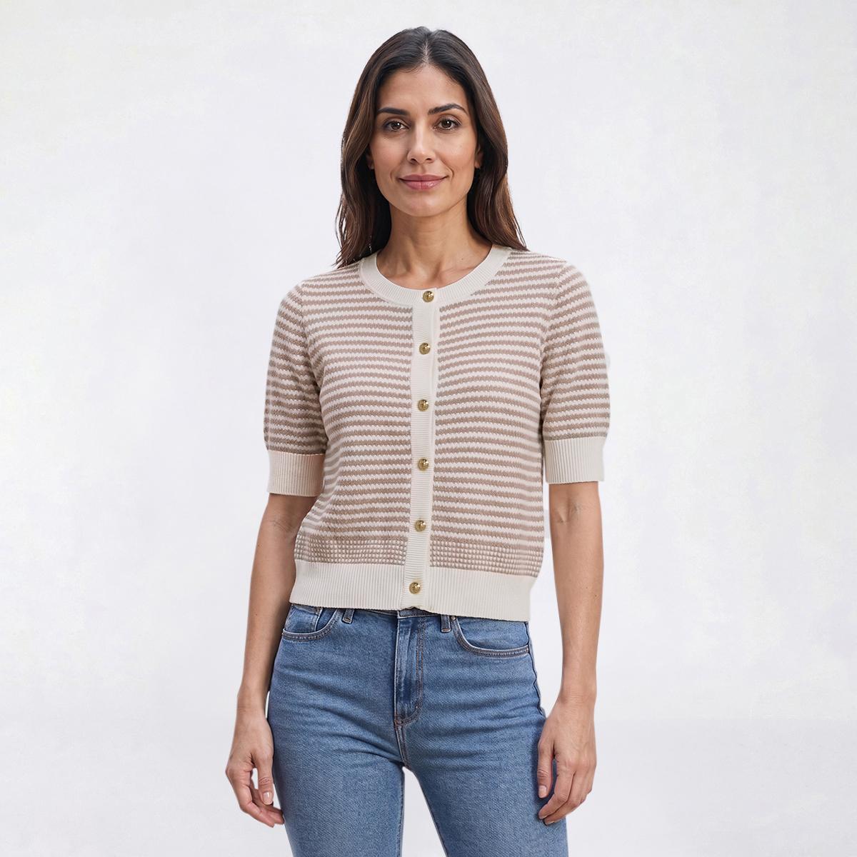Click here for Womens Adrianna Papell Short Sleeve Button Front S... prices